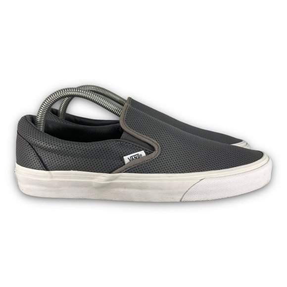Vans | Shoes | Vans Perforated Leather Sneakers Tc6d Low Top Slip On ...